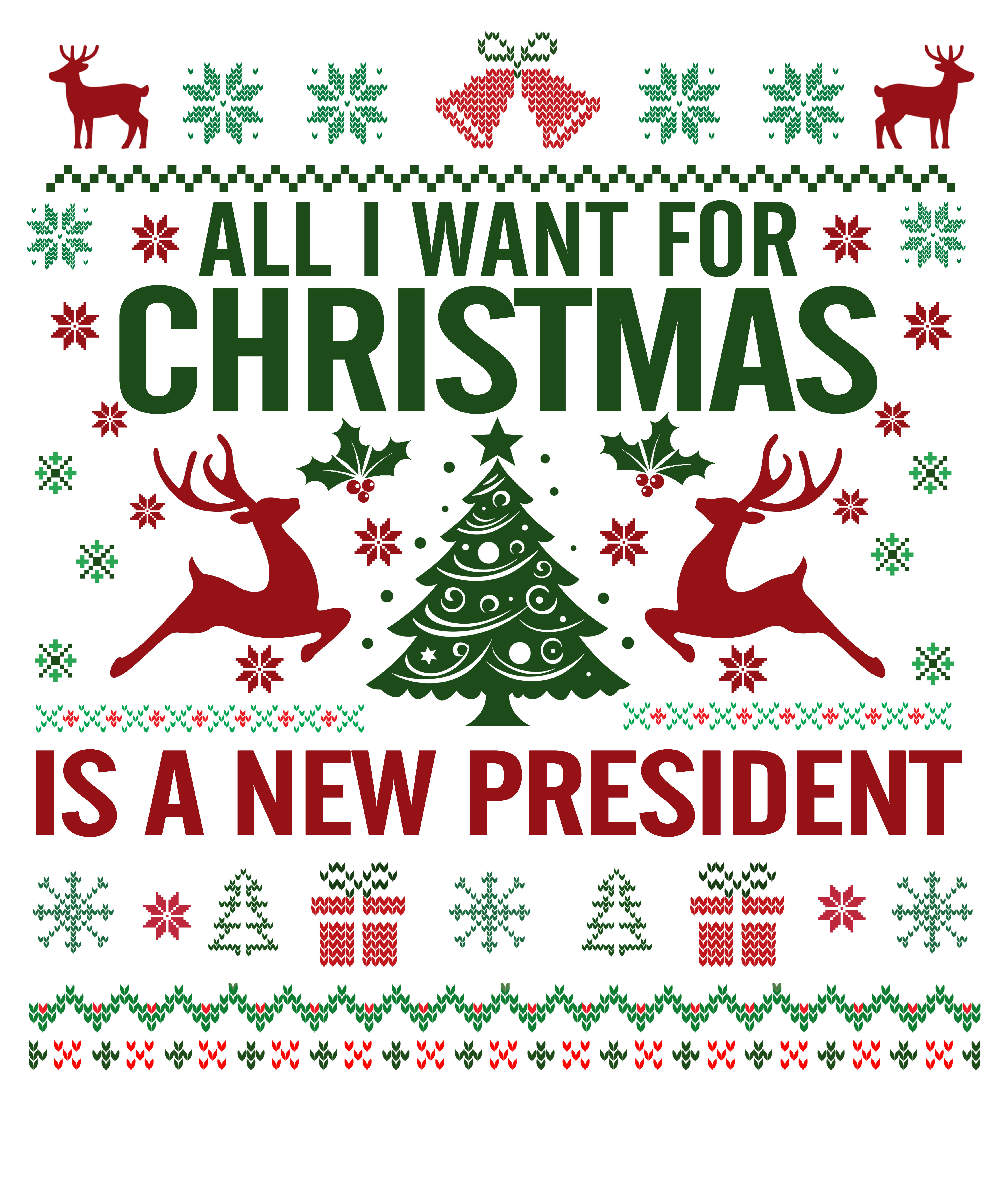 All I Want For Christmas is A New President T-Shirt – Cussing Carrie's