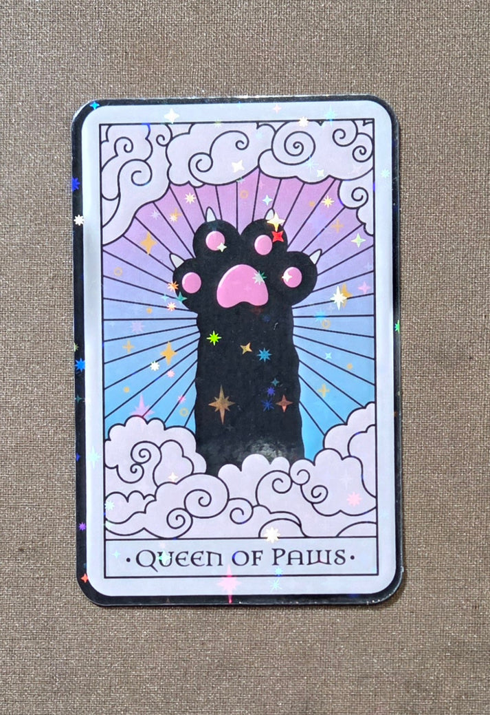 Queen of Paws Tarot Card Sticker – Cussing Carrie's